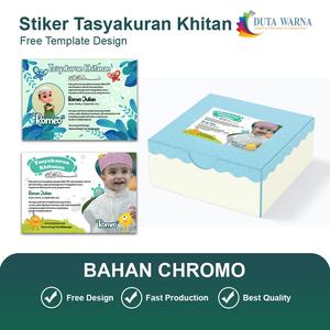 Jual STIKER SYUKURAN KHITANAN / STIKER KHITANAN NASI BOX / STIKER ...