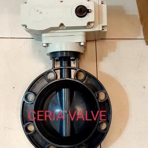 Jual Motorized Butterfly Valve PVC 4" inch + Electric Actuator On / Off ...