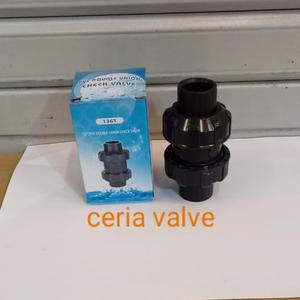 Jual Ball Check Valve PVC 1/2'' Inchi / Double Union Check Valve 1/2 ...