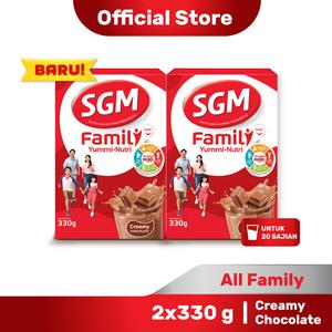 Jual Sgm Family Yummi Nutri Creamy Chocolate Susu Keluarga 330Gram X2 ...
