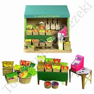 Jual rumah sayurfruit and vegetable stall papercraft diy toko paper ...