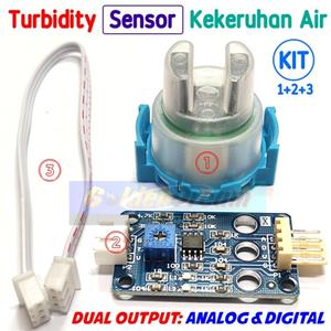 Jual BLUE Turbidity Sensor Kekeruhan Air Deteksi Kualitas Kejernihan ...
