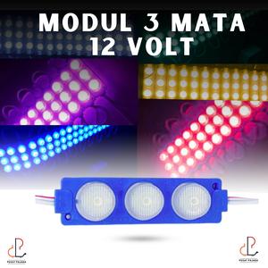 Jual Lampu Modul 3 LED 3x1 Fuso Putih Merah Hijau Kuning Biru Pink 12 ...