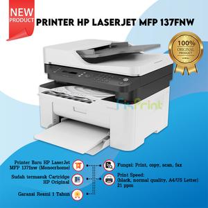 Jual Printer All In One Laser Mono MFP 137fnw Print Scan Copy Wireless ...