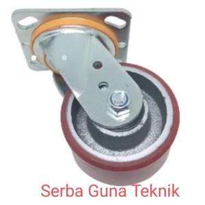 Jual Roda Troli PU RHJ -TW 4" inch Plat Hidup Swivel Heavy Duty Caster ...