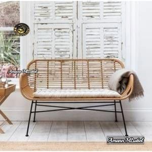 Jual Kursi Sofa Rotan Cafe | Kursi Sofa Kaki Besi Rotan Asli Grade A ...