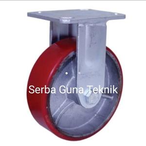 Jual Roda Trolly PU RHJ TW 6" inch Plat Mati Rigid Heavy Duty Caster ...