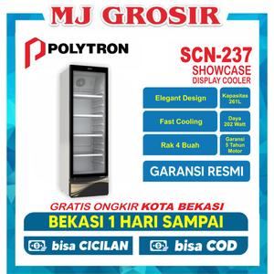 Jual NEW SHOWCASE POLYTRON SCN 237 L 4 RAK DISPLAY COOLER KULKAS LOW ...