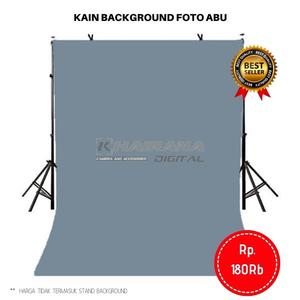 Jual Kain Background Backdrop Latar Layar Studio Foto 3X2.5M Abu-Abu ...