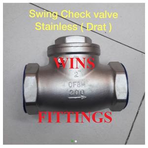 Jual Swing check valve SS 316 1" 1 inch drat klep tabok stainless cf8m ...