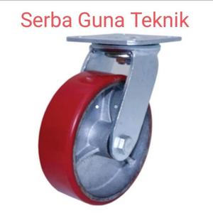 Jual Roda PU Merah 6" inch RHJ - TW ( Hidup Putar / Swivel ) Heavy Duty ...