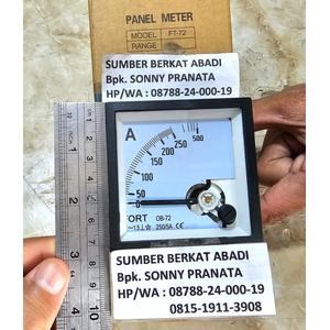 Jual AMPERE METER ANALOG JARUM MANUAL 0-500A UKURAN DIMENSI 72x72mm 250 ...