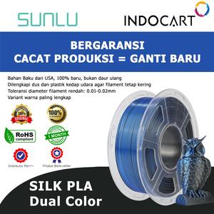 Promo 3D Printer Filament SUNLU SILK PLA Dual Color Filament 1kg - Red ...