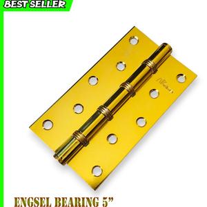 Jual Engsel Bearing Pintu Jendela 5 inch Free Sekrup / mur Gold Plated ...