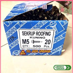 Jual LM Paku Roofing 2cm Box Kuning Baut Skrup Holo Atap Sekrup 12x20 ...