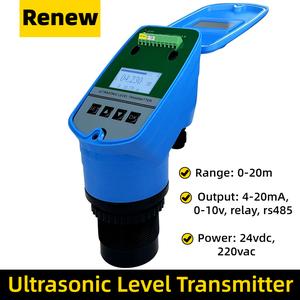 Jual Ultrasonic Water Level Sensor Alarm 4-20ma Signal Output For Fluid ...