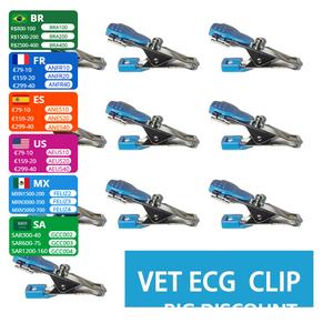 Jual 10Pcs multi-function ECG/EKG Alligator Clip Electrodes for Animals ...