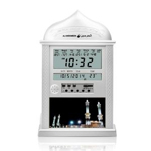 Jual AL-HARAMEEN Mosque Clock Table Wall 2 in 1 with Azan Alarm Qibla ...