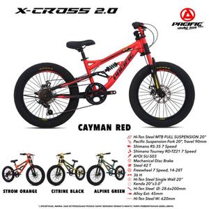 Jual SEPEDA GUNUNG MTB 20 INCH PACIFIC X CROSS X-CROSS 2.0 FULL ...
