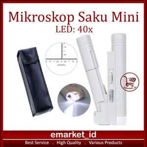 Jual Mikroskop Saku Mini LED Skala 40x AG75 / Microscope Portable Lampu ...