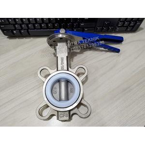 Jual BUTTERFLY VALVE STAINLESS SS304 DISC SS304 SEAT TEFLON 2" LEVER ...