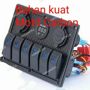 Jual rocket switch 6 tombol/gang untuk caravan campervan motorhome ...