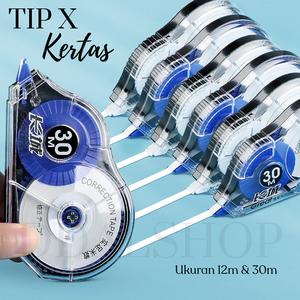 Jual Correction Tape Penghapus Pulpen Tipe X Kertas ATK Ukuran 12m, 30m ...