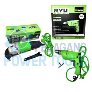 Jual PAKET 2 SET RYU MESIN BOR LISTRIK 10 MM & RYU MESIN GERINDA 4 INCH ...