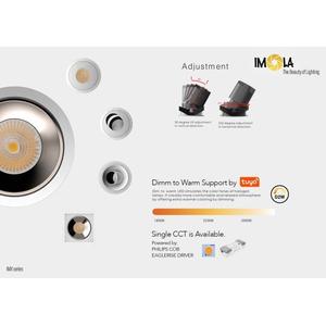 Jual Lampu plafon Imola IMX-18R Downlight Spotlight 18W Dimmable ...