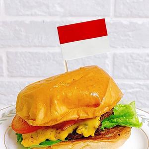 Jual Isi 100 Tusuk Gigi Bendera Indonesia Bendera Burger Merah Putih ...