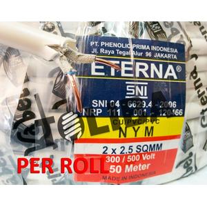 Jual kabel eterna nym 2x2.5 2x2,5 kawat isi 2 roll 50meter 50m)SNI - Jakarta Selatan - CV MITRA ...