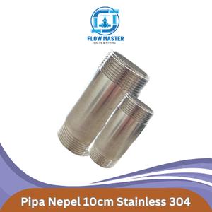 Jual 1/2" Pipa Nepple Stainless steel 304 10cm - Jakarta Barat - Flow ...