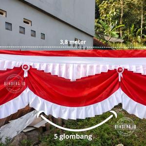 Jual BO1 bendera merah putih panjang bendera backdrop merah putih ...