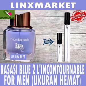 Jual RASASI BLUE 2 L'INCONTOURNABLE / LINCONTOURNABLE FOR MEN EDP - HEMAT - - 2ML - Kota ...