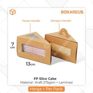 Jual Cake Slice Box Kemasan Kue Potong Mille Crepes Tart | FP Slice ...