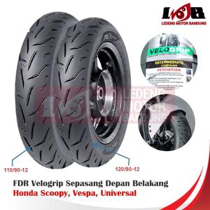 Jual FDR Velogrip Sepasang 100/90-12 & 110/90-12 Ban Scoopy Vespa ...