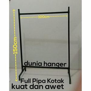 Jual Gawang Baju COATING FULL PIPA KOTAK | Gantungan baju full pipa ...