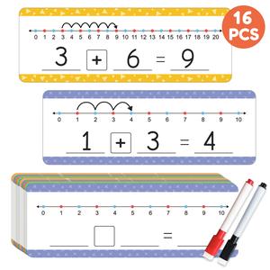 Jual Addition & Subtraction Number Line Dry Erase Cards Math ...