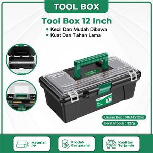 Jual ISKU TOOL BOX PLASTIK 12 INCH TOOLBOX MINI TOOL BOX KECIL RUMAH ...