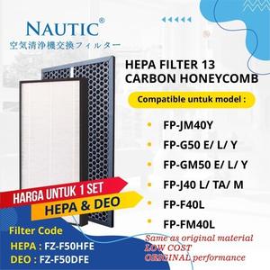Jual ORIGINAL HEPA & DEO FILTER for replace FZ F50HFE F50DFE FP J40Y ...