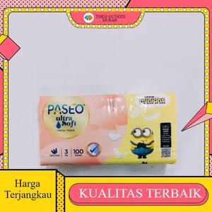 Jual Tissue Paseo ULTRA SOFT 100 sheets 3 ply - Facial Tissue Tisu ...