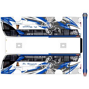 Jual DIY Miniatur Bus Haryanto Putih Biru Anoman Skala 30 Papercraft ...