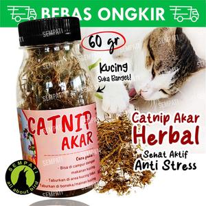 Jual Akar kering catnip cat nip akar 60 gr cemilan makanan snack kucing ...