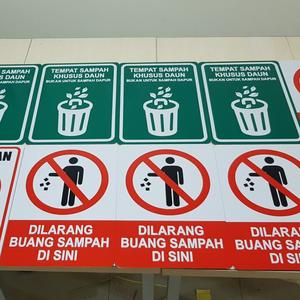 Jual Rambu Dilarang Buang Sampah Sembarangan 35cm x 50cm Plat Alumunium ...