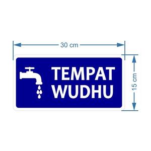 Jual PAPER 🍀 RAMBU/ SIGN MASJID TEMPAT WUDHU- 30CM X 15CM - AKRILIK ...