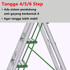 Jual Isku Tangga Lipat Aluminum Multifungsi Tangga Lipat Portable 3-6 ...