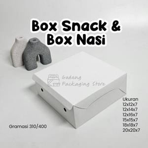 Jual 100 pcs/ Box Snack / Box Nasi / Dus Snack Polos / Dus Nasi Polos ...