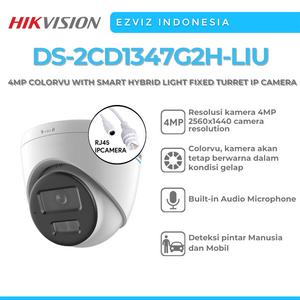 Promo HIKVISION DS-2CD1347G2H-LIU 4MP COLORVU HYBRID LIGHT TURRET IP CAMERA - 2.8mm - Jakarta ...