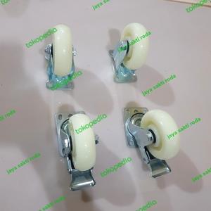 Jual PREMIUM Roda Nilon 4 inch medium duty taiwan rem/mati (isi 4 roda ...