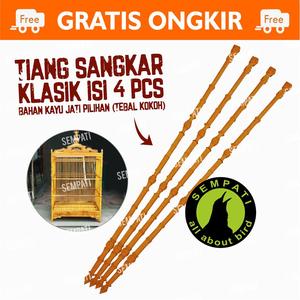 Jual TIANG SANGKAR KOTAK KAYU KLASIK TIANG SUDUT KANDANG BURUNG BAHAN ...